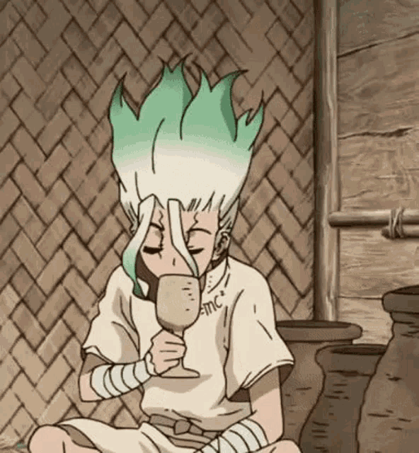 Dr Stone Senku Ishigami Drstone Senkuishigami Drinkingwine Discover And Share S